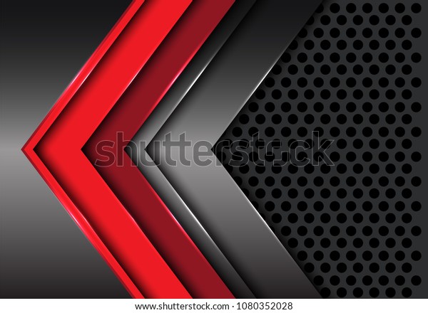 Abstract Red Arrow Dark Metal On Stock Vector (Royalty Free) 1080352028 ...