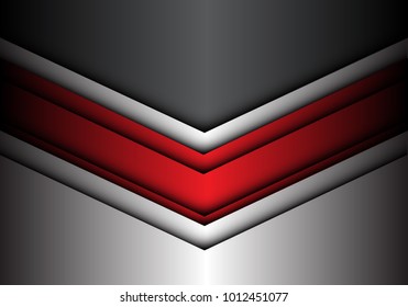 Abstract Red Arrow On Metal Grey Stock Vector (Royalty Free) 1012451077 ...