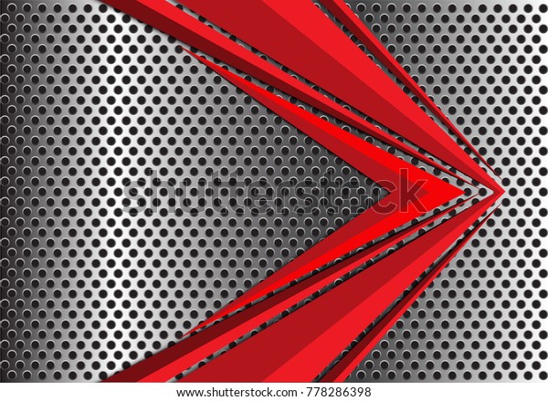 Abstract Red Arrow Speed On Metal Stock Vector (Royalty Free) 778286398 ...