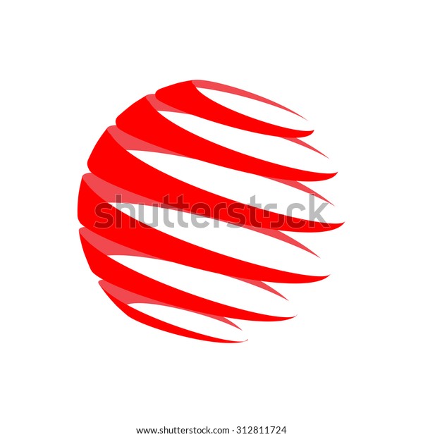 Abstract Red Background Logo Design Illustration Stock Vector (Royalty ...