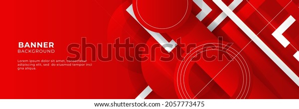 Abstract Red Banner Background Design Template Stock Vector (Royalty ...