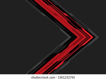 Abstract Red Black Arrow Circuit On Stock Vector (Royalty Free ...