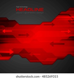 Abstract Red Black Tech Corporate Background Stock Vector (Royalty Free ...