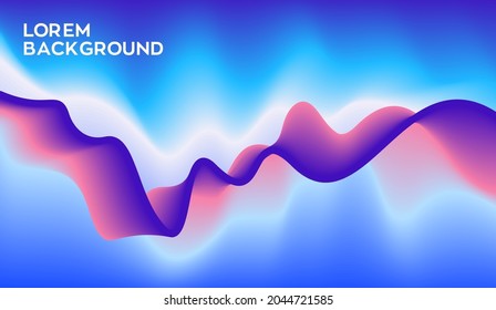 Abstract Red Blue Line Wave Background Stock Vector (Royalty Free ...