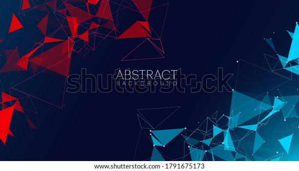 Abstract Red Blue Technology Concept Background Stock Vector (Royalty ...