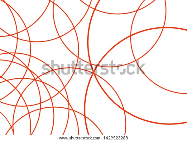 Abstract Red Curve Line White Background Stock Vector (Royalty Free ...