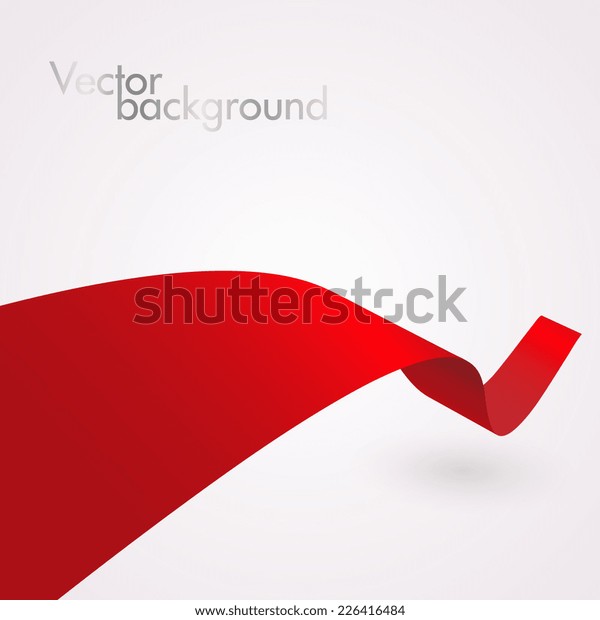 Abstract Red Curved Ribbon Stock Vector (Royalty Free) 226416484 ...
