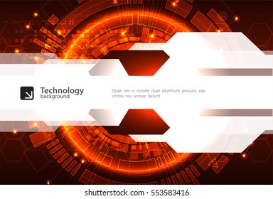 Abstract Red Digital Communication Technology Background Stock Vector ...