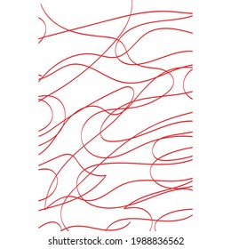 Abstract Red Doodle Poster Vector Stock Vector (Royalty Free ...