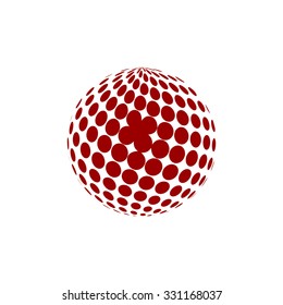 Abstract Red Dots Background Logo Design 스톡 벡터(로열티 프리) 331168037 ...