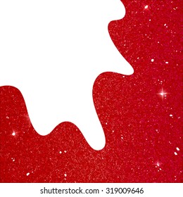 Abstract Red Glitter Banner Place Text Stock Vector (Royalty Free ...