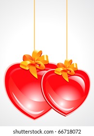 Abstract Red Glossy Heart Vector Illustration Stock Vector (Royalty ...
