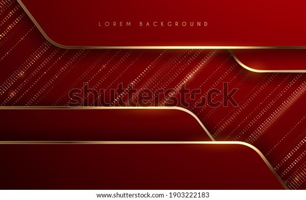 Abstract Red Gold Background Stock Vector (Royalty Free) 1903222183 ...
