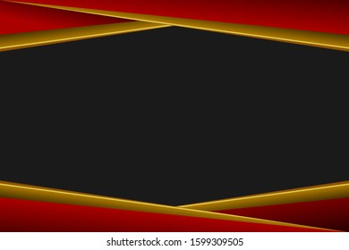 Abstract Red Gold Line Background Template Stock Vector (Royalty Free ...