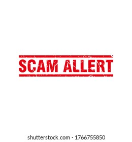 Abstract Red Grunge Scam Alert Rubber Stock Vector (Royalty Free ...