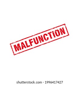 Abstract Red Grungy Malfunction Rubber Stamp Stock Vector (Royalty Free ...