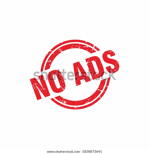 Abstract Red Grungy No Ads Rubber Stock Vector (Royalty Free ...