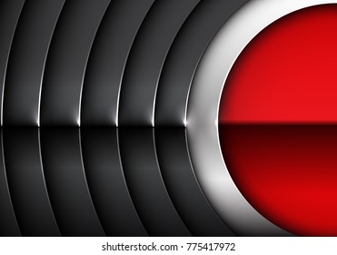 Abstract Red Haft Circle On Metal Stock Vector (Royalty Free) 775417972 ...