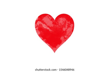 Abstract Red Heart Paint Isolated On Stock Vector (Royalty Free) 1546048946