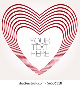 Abstract Red Heart Vector Illustration Stock Vector (Royalty Free ...