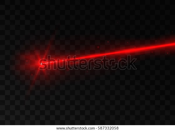 Abstracte rode laserstraal. Geïsoleerd op transparante: stockvector ...
