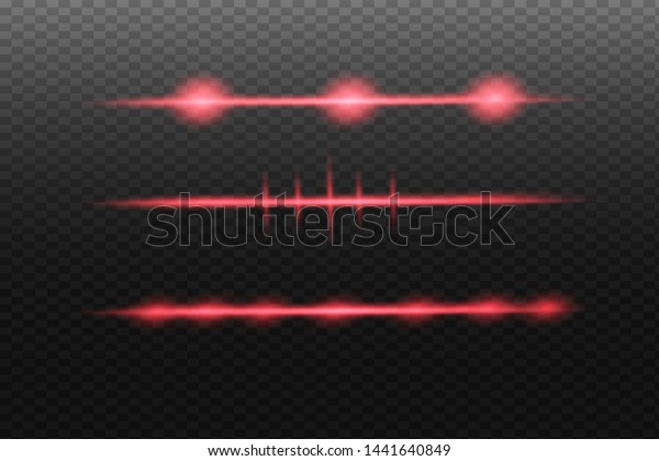 Abstract Red Laser Beam Transparent Isolated Stock Vector (Royalty Free ...