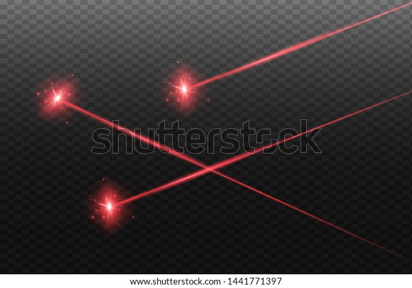 Abstract Red Laser Beam Transparent Isolated Stock Vector (Royalty Free ...