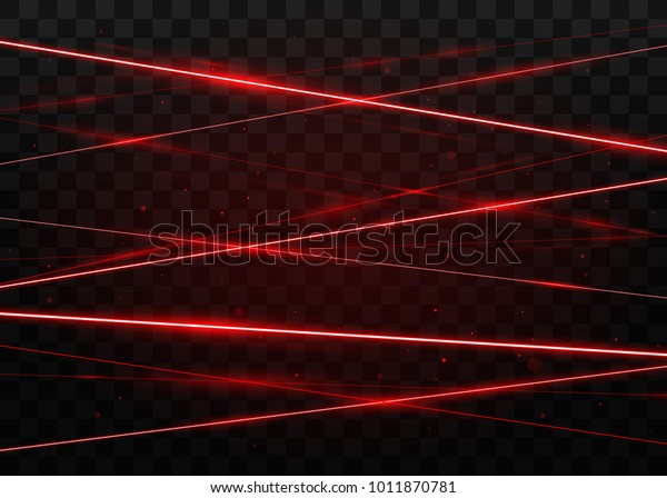 Rayons laser rouges abstraits. Isolé sur : image vectorielle de stock ...