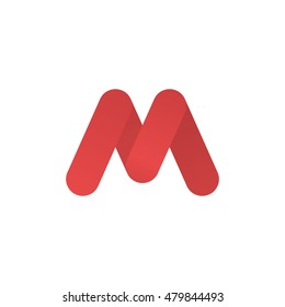 Abstract Red Letter M Logo Design: เวกเตอร์สต็อก (ปลอดค่าลิขสิทธิ์ ...