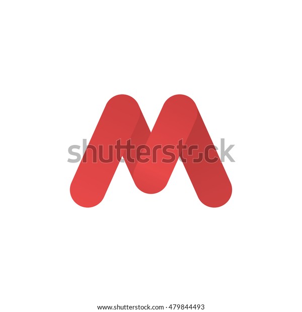 Abstract Red Letter M Logo Design: เวกเตอร์สต็อก (ปลอดค่าลิขสิทธิ์ ...