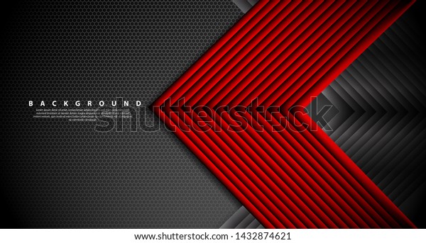 Abstract Red Light Arrow Direction On Stock Vector (Royalty Free ...