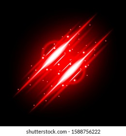 Abstract Red Light Flare Ray Effect Stock Vector (Royalty Free ...
