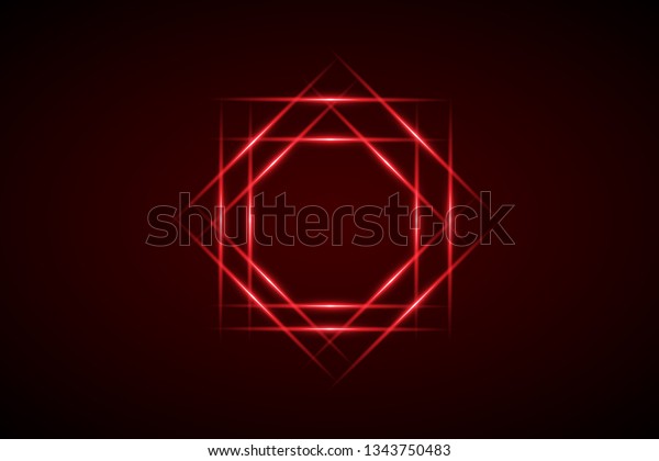Abstract Red Light Line Circuit Arrow Stock Vector (Royalty Free ...