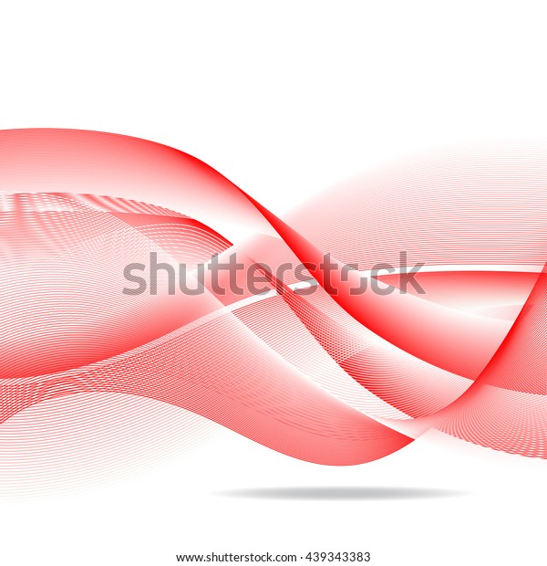 Abstract Red Line Wave Design Backgroundvector Stock Vector (Royalty ...