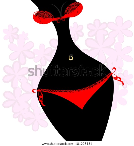Abstract Red Lingerie Stock Vector (Royalty Free) 181225181 | Shutterstock