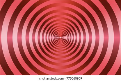 Abstract Red Metallic Background Concentric Circles Stock Vector ...