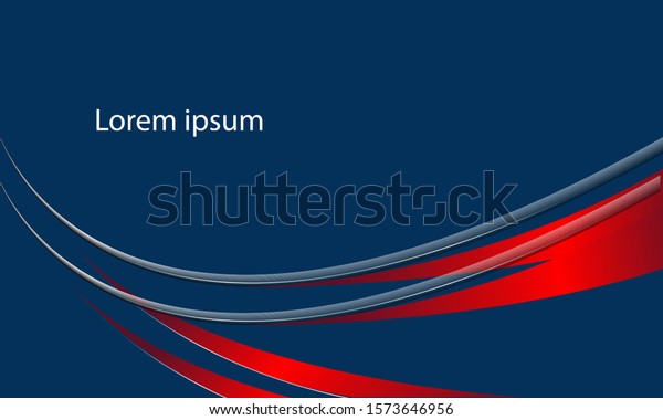 Abstract Red Metallic Wave Movement Stock Vector (Royalty Free ...
