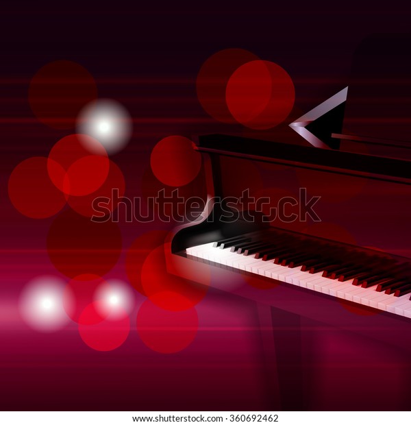Abstract Red Music Background Grand Piano Stock Vector (Royalty Free ...