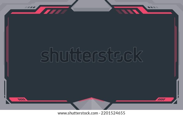Abstract Red Offline Twitch Banner Template Stock Vector (Royalty Free ...