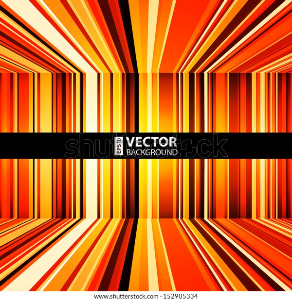 Abstract Red Orange Yellow Retro Striped Stock Vector (Royalty Free ...