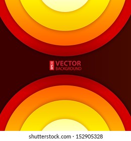 Abstract Red Orange Yellow Round Shapes Stock Vector (Royalty Free ...