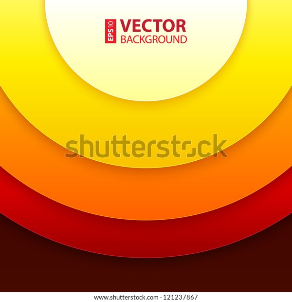Abstract Red Orange Yellow Round Shapes Stock Vector (Royalty Free ...