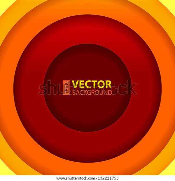 Abstract Red Orange Yellow Round Shapes: vector de stock (libre de ...