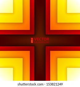Abstract Red Orange Yellow Triangle Shapes Stock Vector (Royalty Free ...