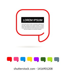 Abstract Red Outline Box Isolated Vector Stock Vector (Royalty Free ...