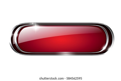 Abstract Red Oval Background Silver Frame Stock Vector (Royalty Free ...