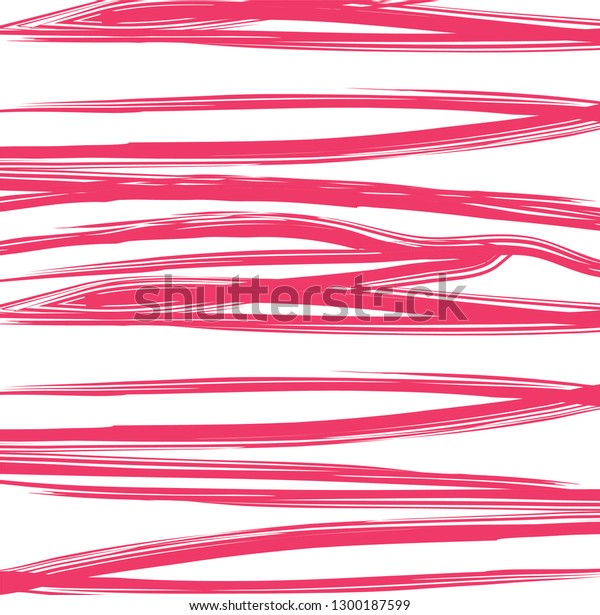 Abstract Red Paint Brush Scribble Lines Stock Vector (Royalty Free ...