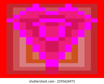 Abstract Red Pixel Art Background Vector Stock Vector (Royalty Free) 2195626971 | Shutterstock