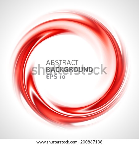 Abstract Red Swirl Circle Bright Background Stock Vector (Royalty Free ...