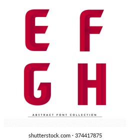 Red Ribbon Alphabet Part Two E Stock Vector (Royalty Free) 107112476 ...